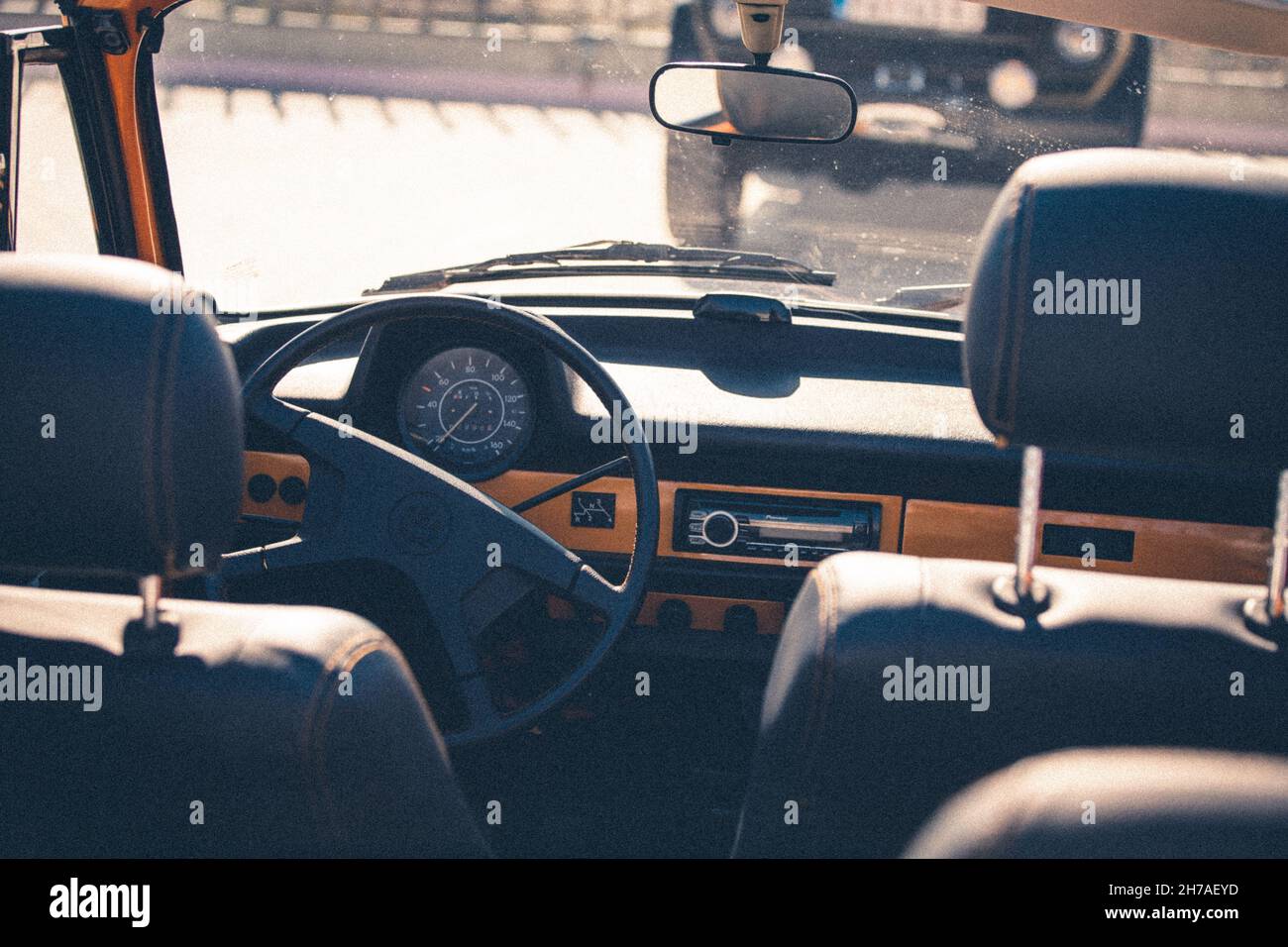 Retro vehicle interior hi-res stock photography and images - Alamy