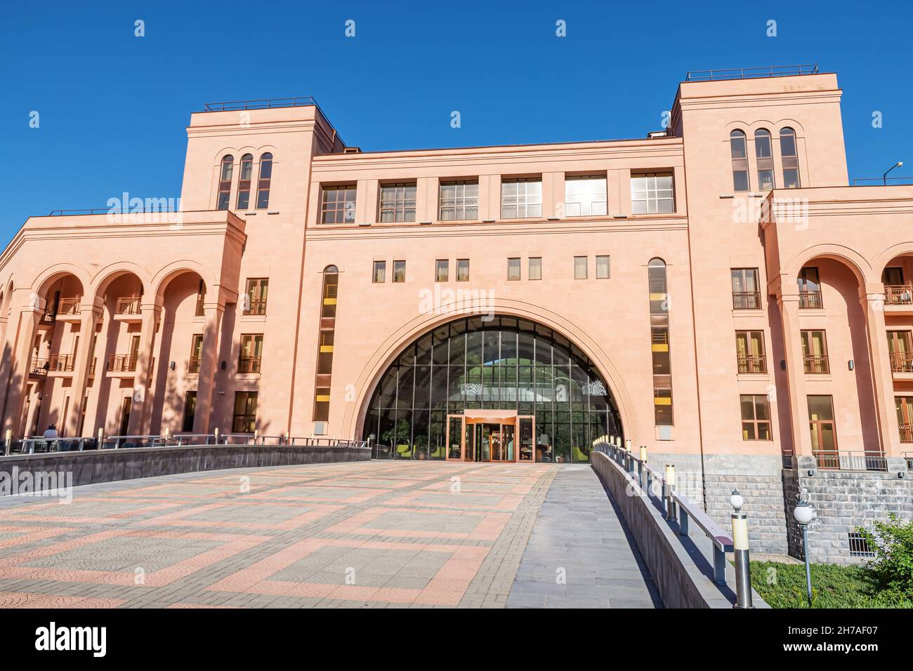 One of the many luxury hotels in the resort town of Jermuk, Armenia ...