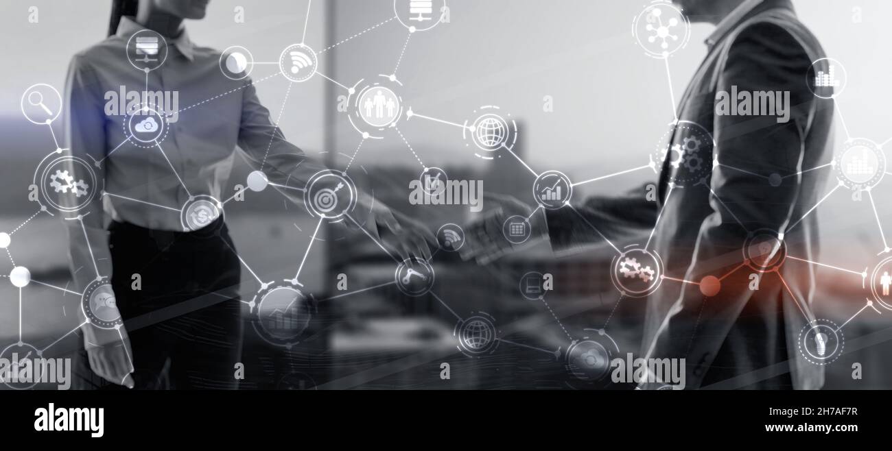 Workflow organisation structure on virtual screen. Business structure ...