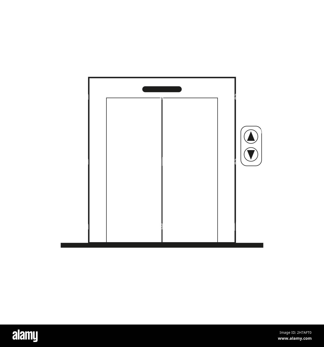 Flat linear elevator. Vector illustration Stock Vector Image & Art - Alamy