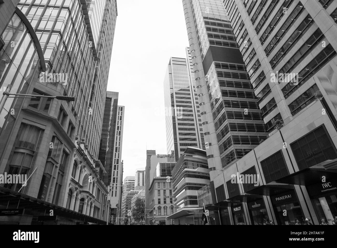 Modern highrise office blocks on King Street in the Sydney Central ...