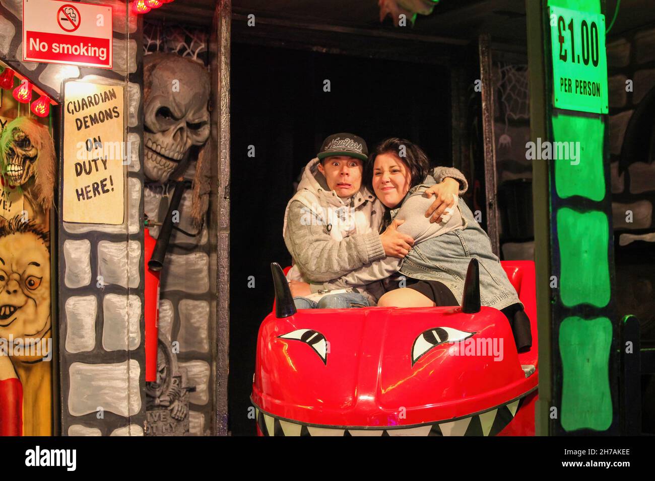 Fairground ride ghost train hi-res stock photography and images - Alamy