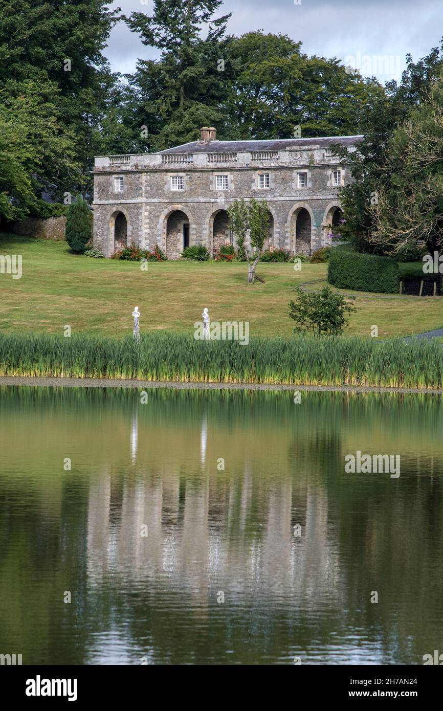 The Stable block at the Haining and the Haining Loch Stock Photo - Alamy