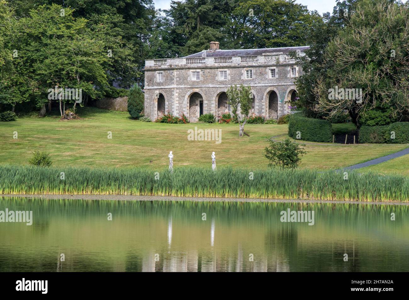 The Stable block at the Haining and the Haining Loch Stock Photo - Alamy