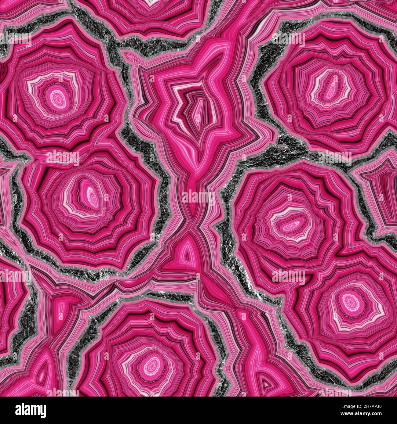 Seamless banded agate geode marble rock with gray stone edge surface ...