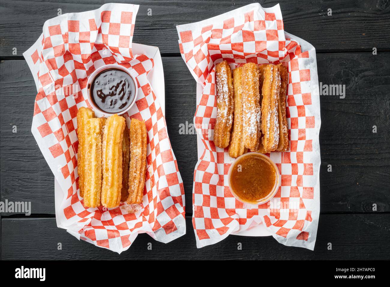 Spanish porras. Spanish food like spanish churros with chocolate, and ...