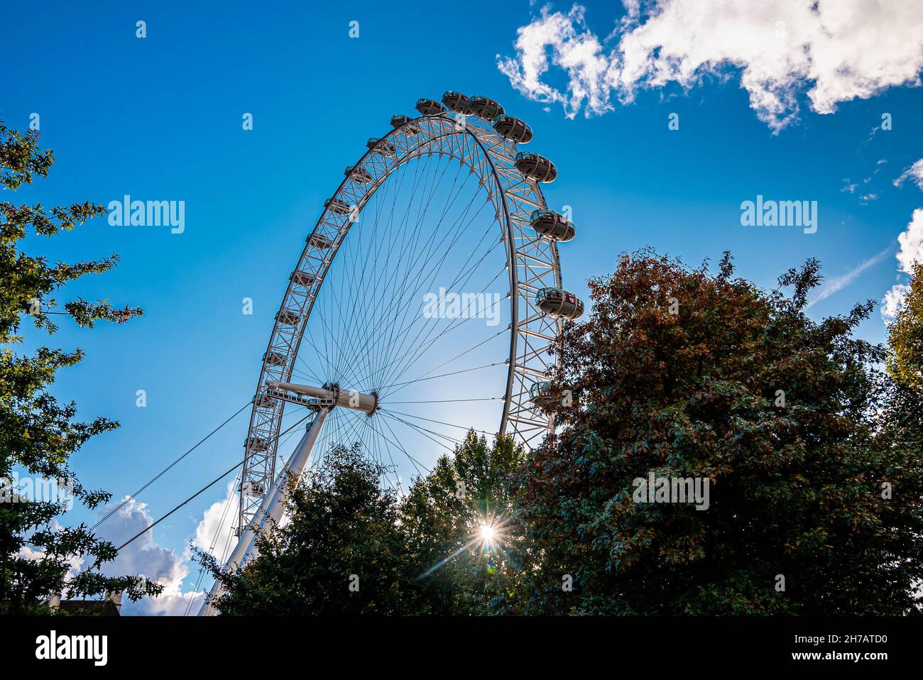 View of the London Eye at sunset. London Eye Stock Photo - Alamy