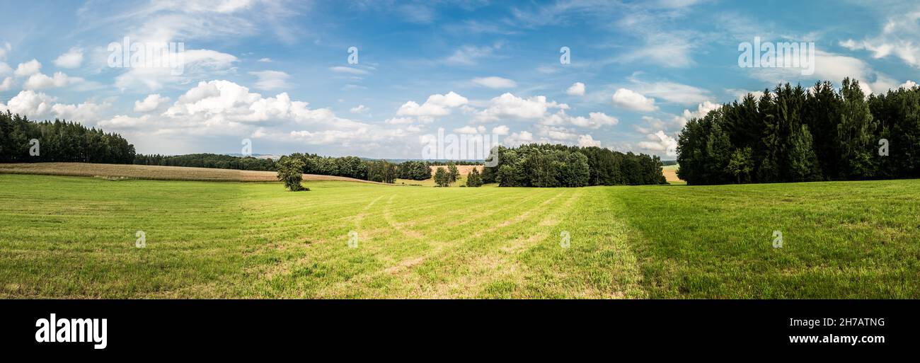 Extra large panoramic view over the German countryside Stock Photo - Alamy