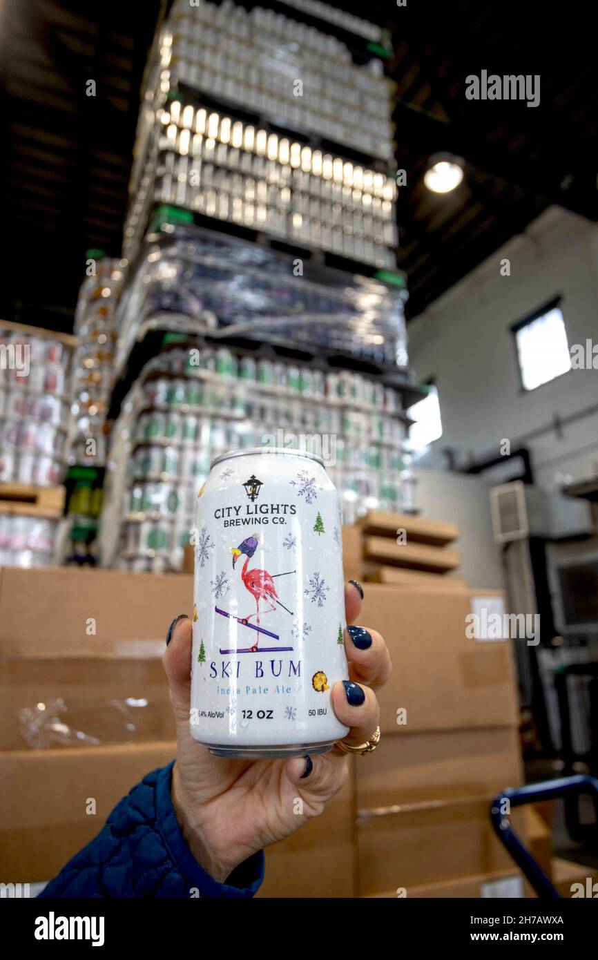 One of City Lights Brewing Company's more unique beers Stock Photo - Alamy