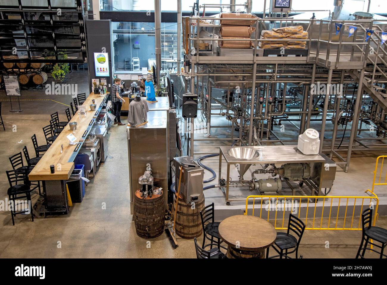 Tasting at Milwaukee Brewing Co., also known as MKE Stock Photo - Alamy