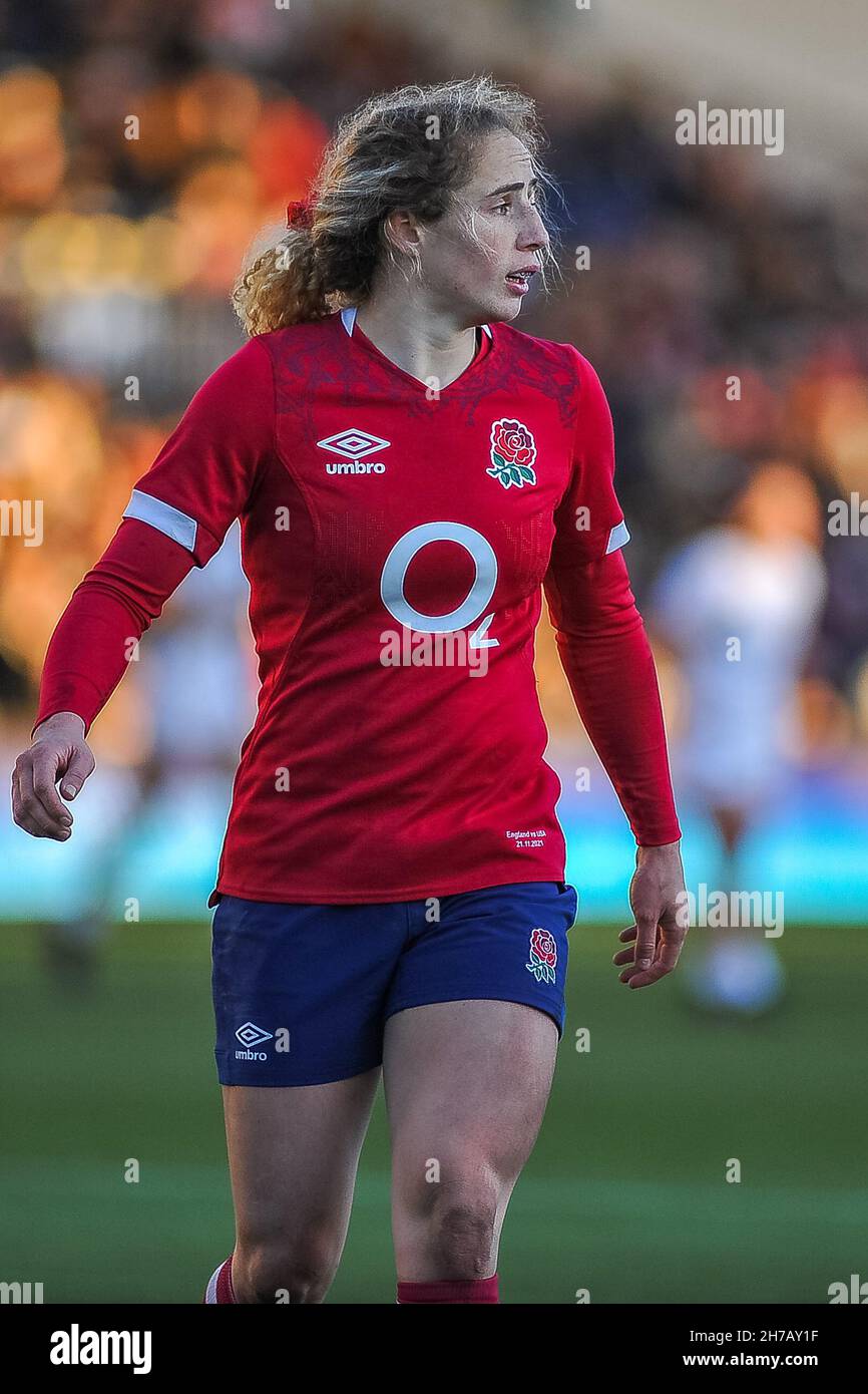 Abby Dow of England During the Womens International Rugby game between ...