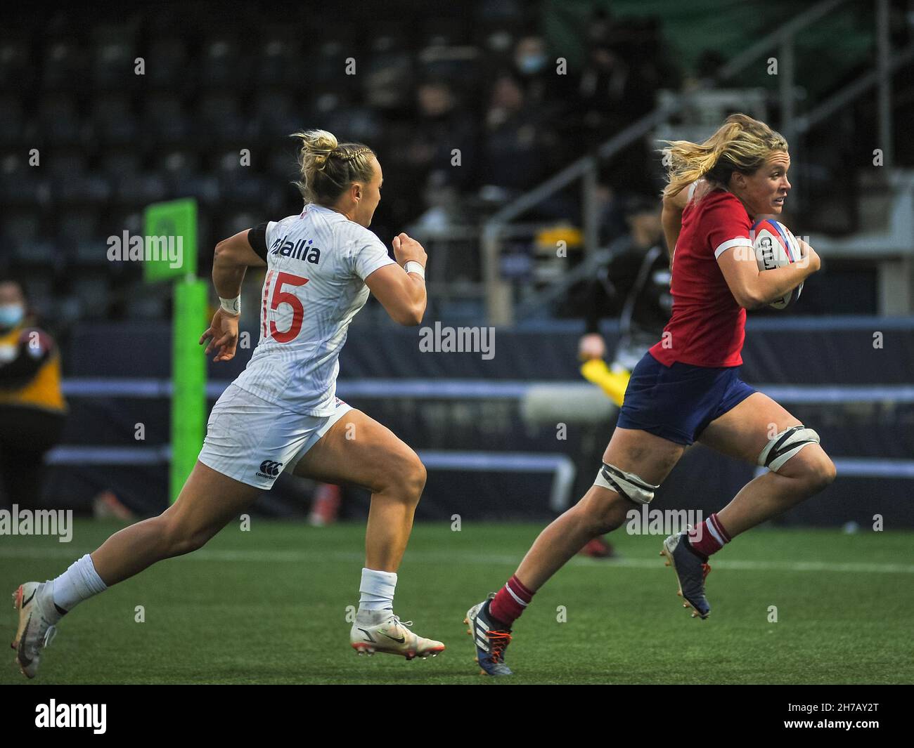 England attack During the Womens International Rugby game between ...