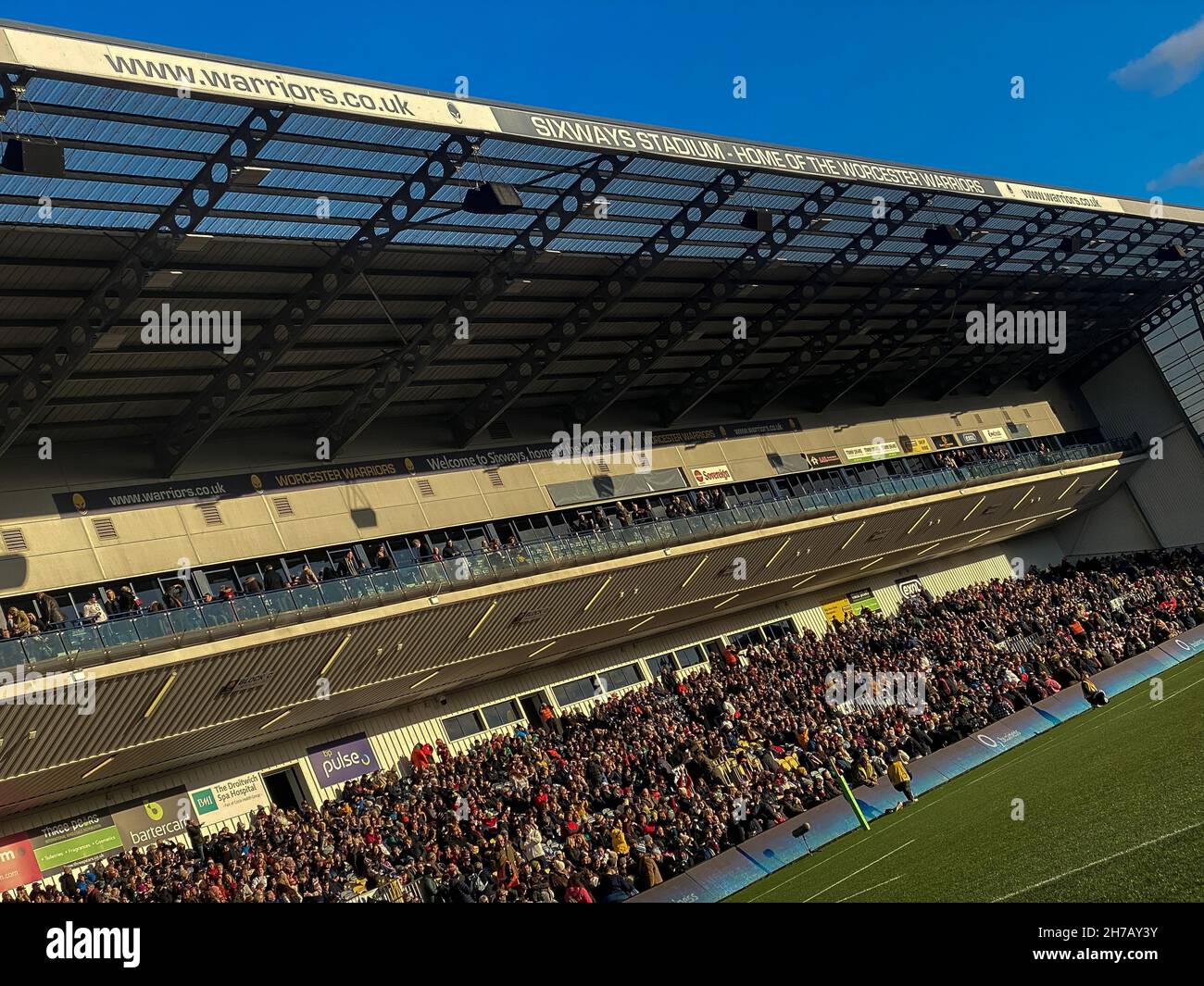General view inside stadium During the Womens International Rugby game ...