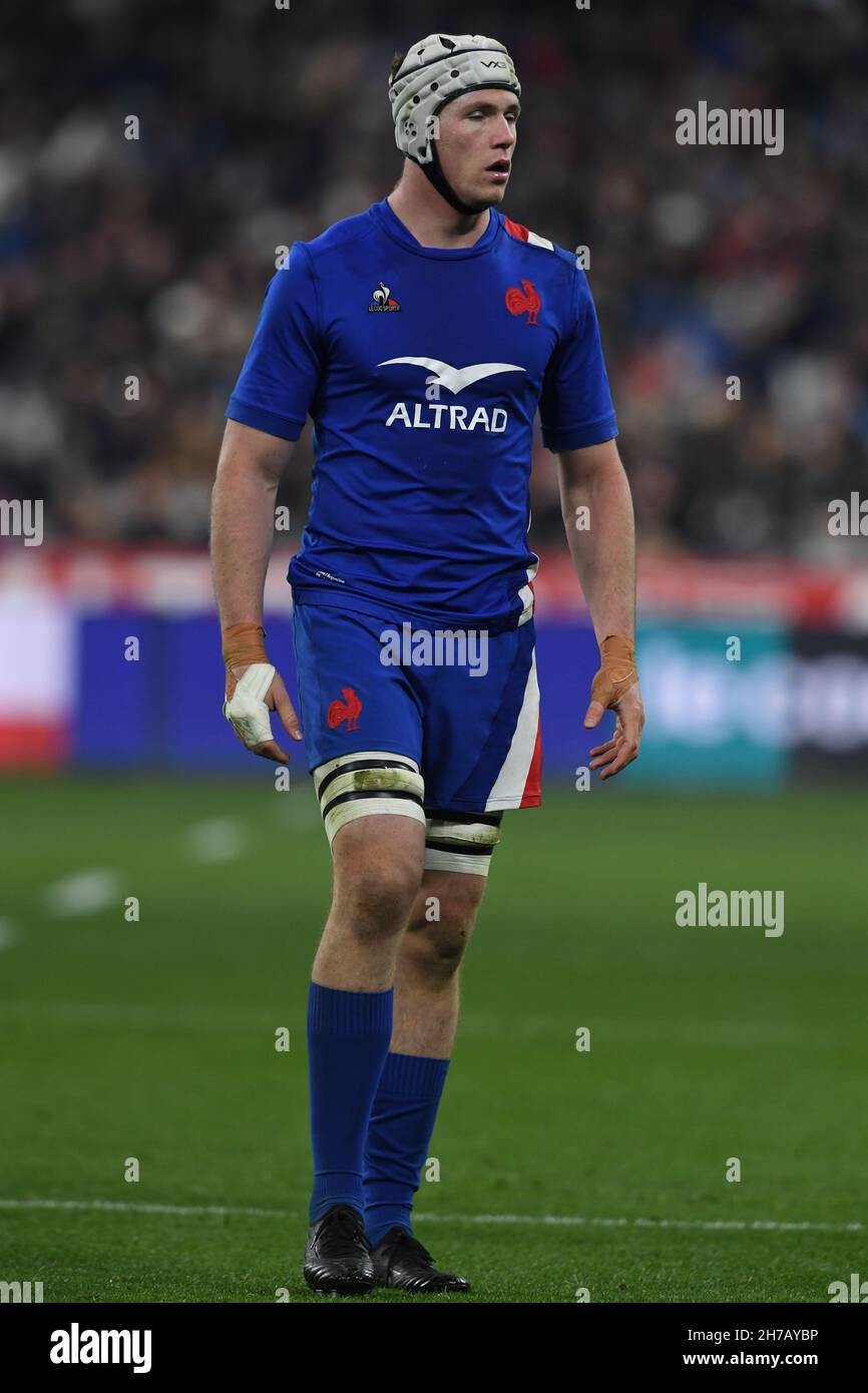 St Denis, France. 07th Nov, 2021. France National Rugby wing Thibaud ...