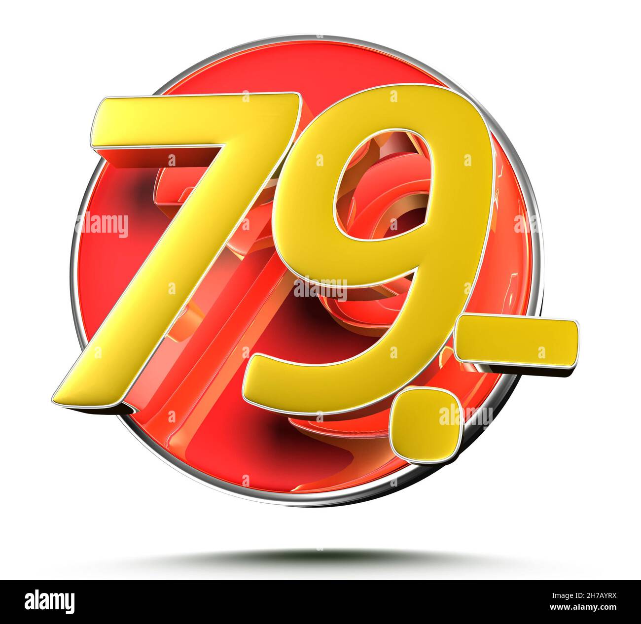 3d number 79 hi-res stock photography and images - Alamy