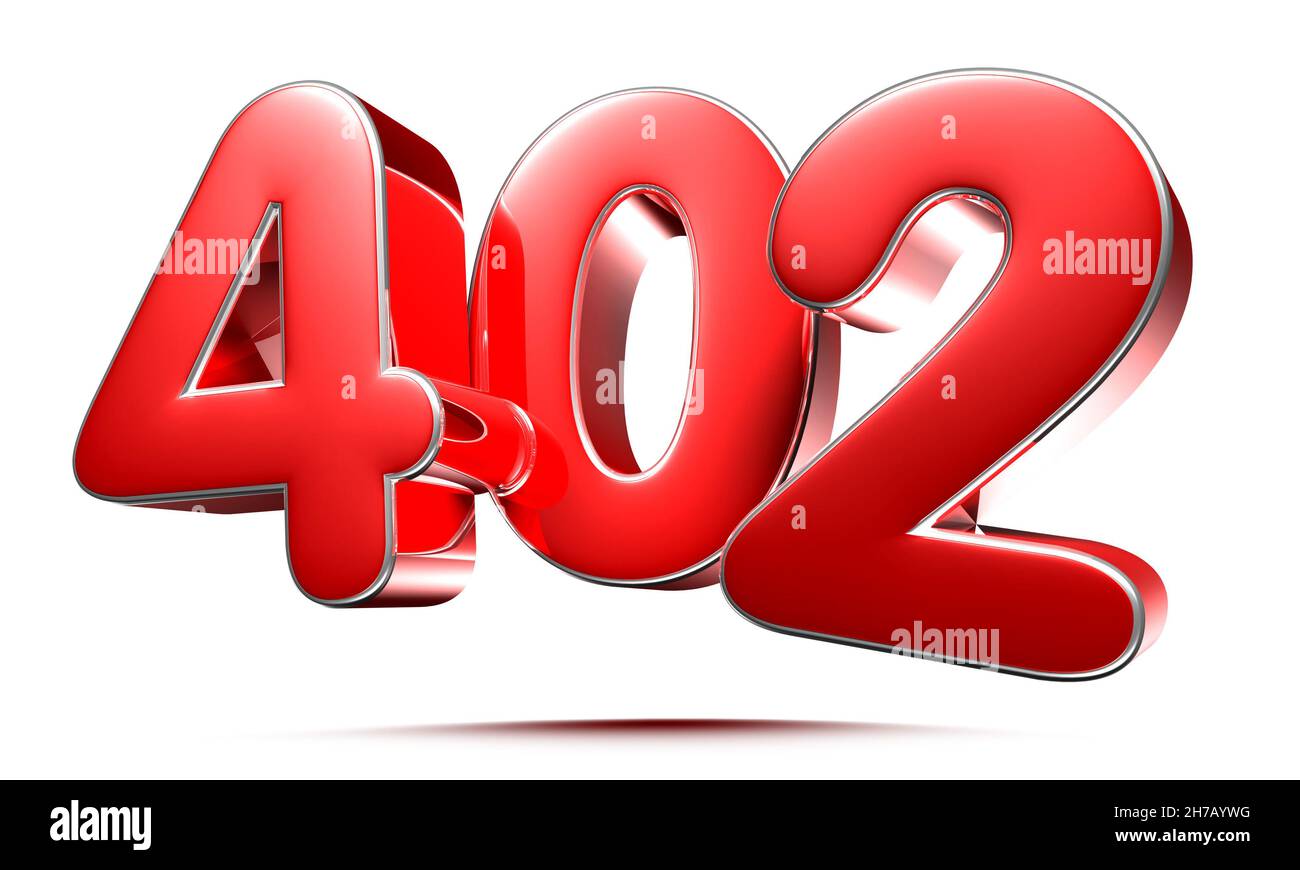 3d number 402 Cut Out Stock Images & Pictures - Alamy