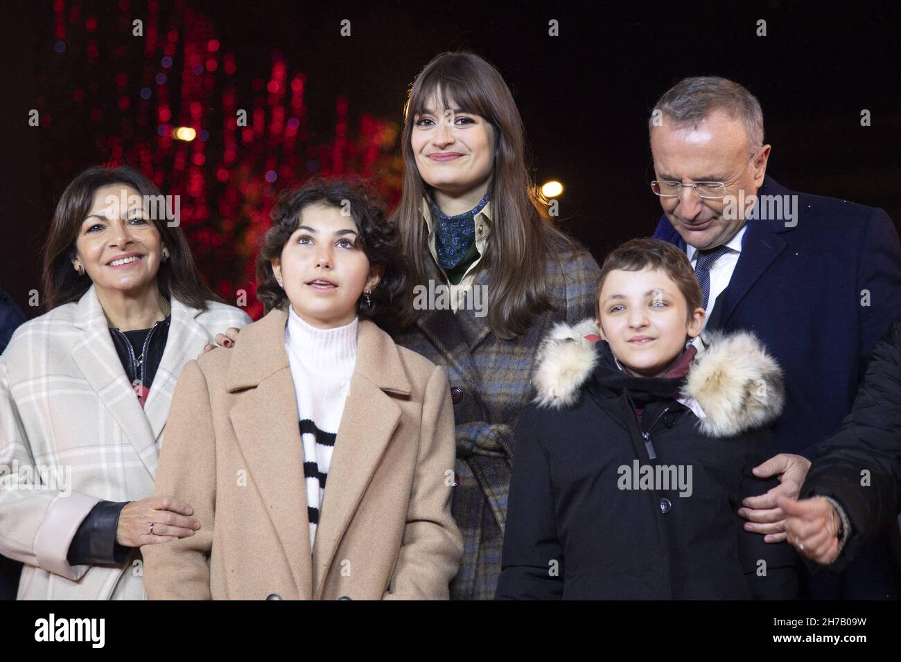 Anne Hidalgo, Marc-Antoine Jamet and Clara Luciani attending the ...