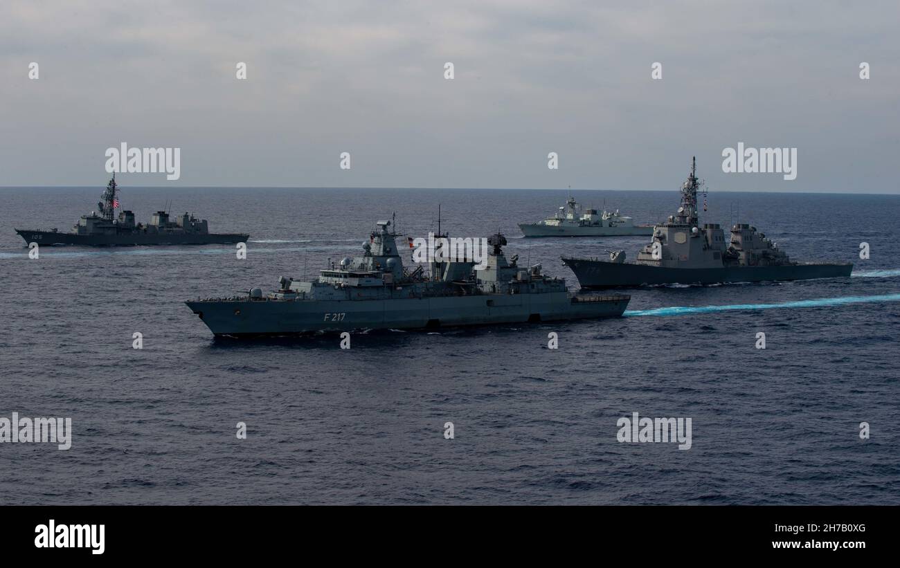 211121-N-MD461-1368 PHILIPPINE SEA (Nov. 21, 2021) (From left to right ...