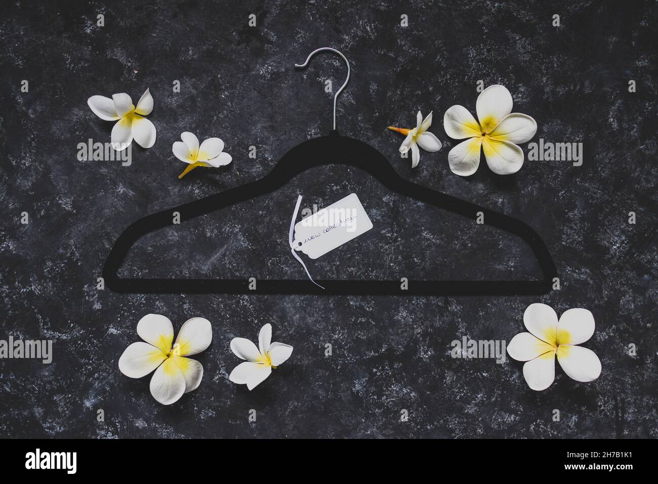 fashion industry and shopping trends concept, velvet clothes hanger on ...
