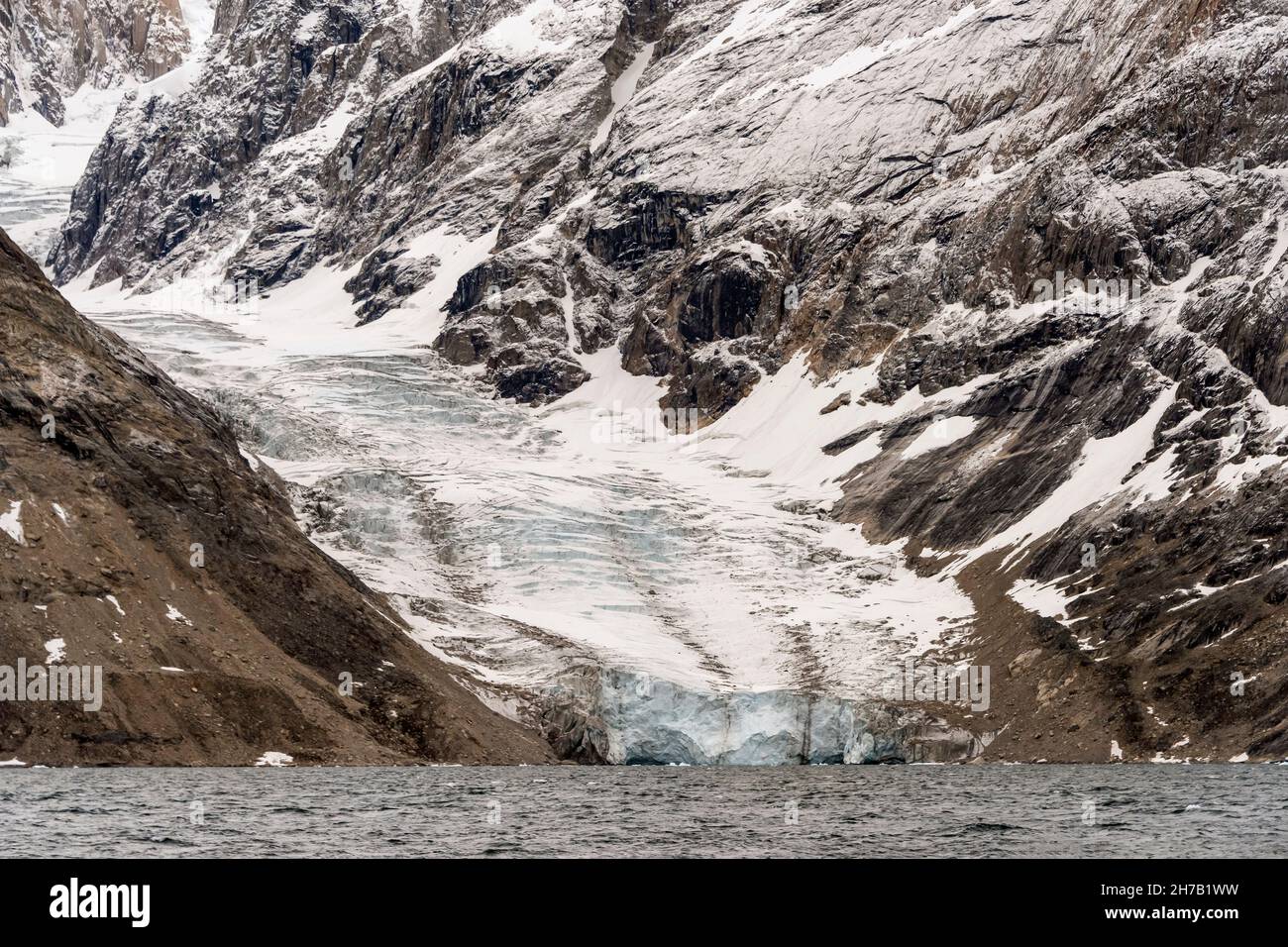 Edward Bailey Gletscher on Renland, emptying into O Fjord, Scoresby ...