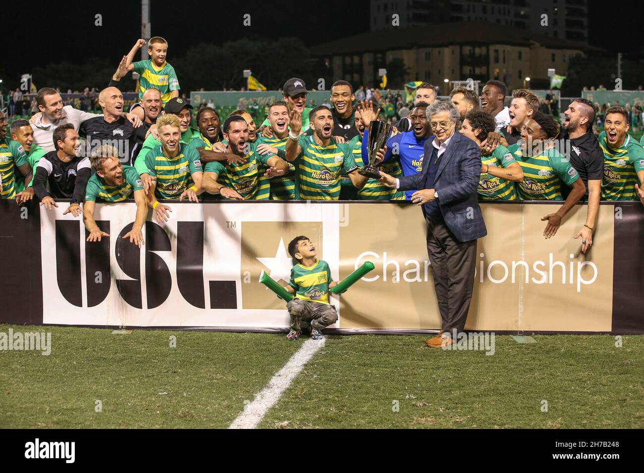 St. Petersburg, FL USA; The trophy presentation to the 2021 Eastern ...