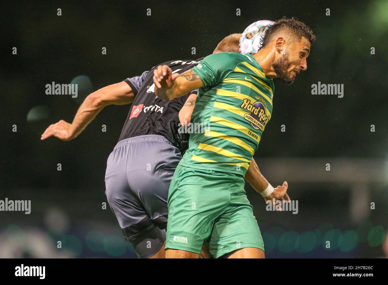 St. Petersburg, FL USA; Tampa Bay Rowdies midfielder Leo Fernandes (11 ...