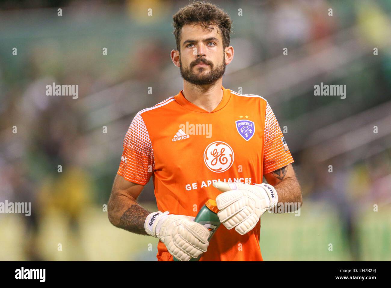 St. Petersburg, FL USA; Louisville City FC goalkeeper Chris Hubbard (1 ...
