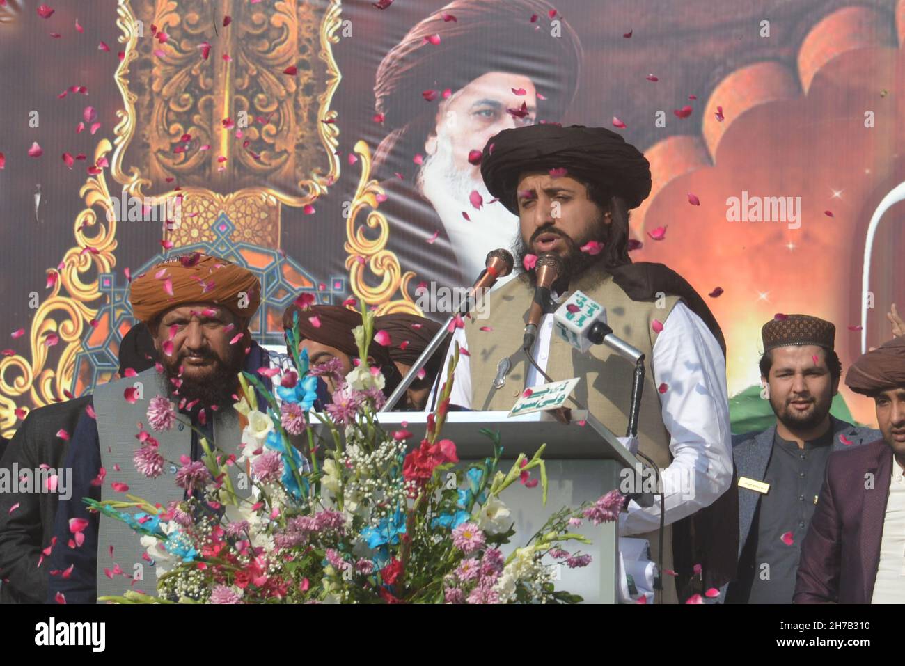 Hafiz Saad Rizvi leader of Tehreek-e-Labbaik Pakistan (TLP) party ...