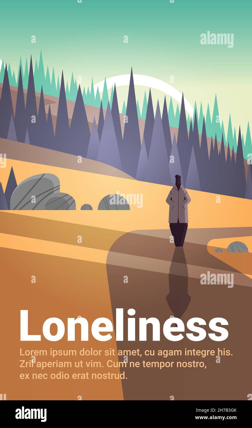sad woman standing on meadow depressed person loneliness depressive ...