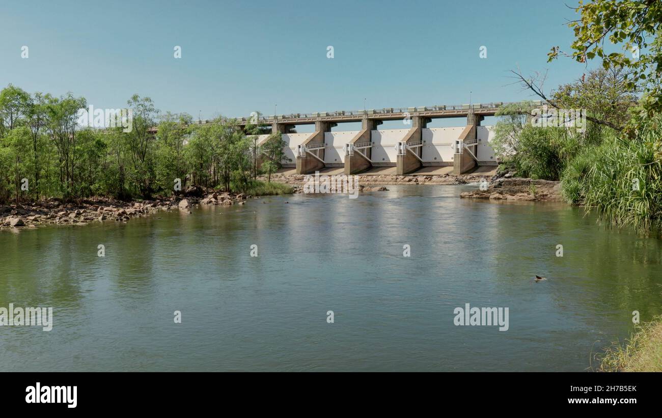 kununurra diversion dam, a part of the ord river irrigation scheme ...