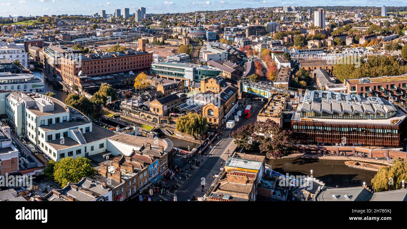 London camden market aerial hi-res stock photography and images - Alamy
