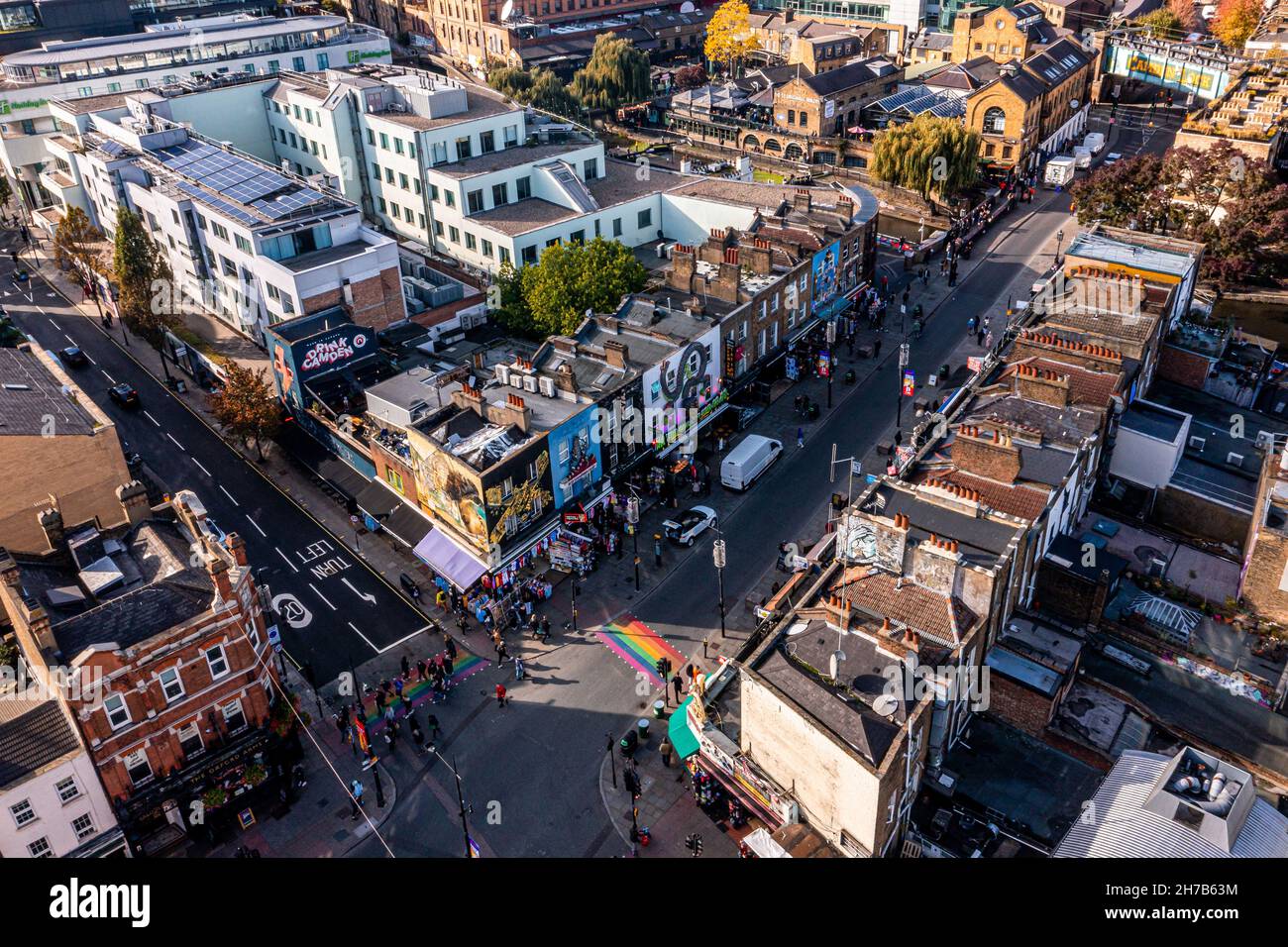London camden market aerial hi-res stock photography and images - Alamy