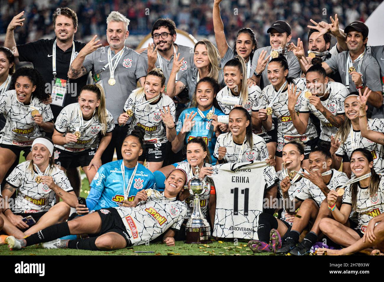Montevideu, Uruguai. 21st Nov, 2021. Corinthians champion after Santa ...
