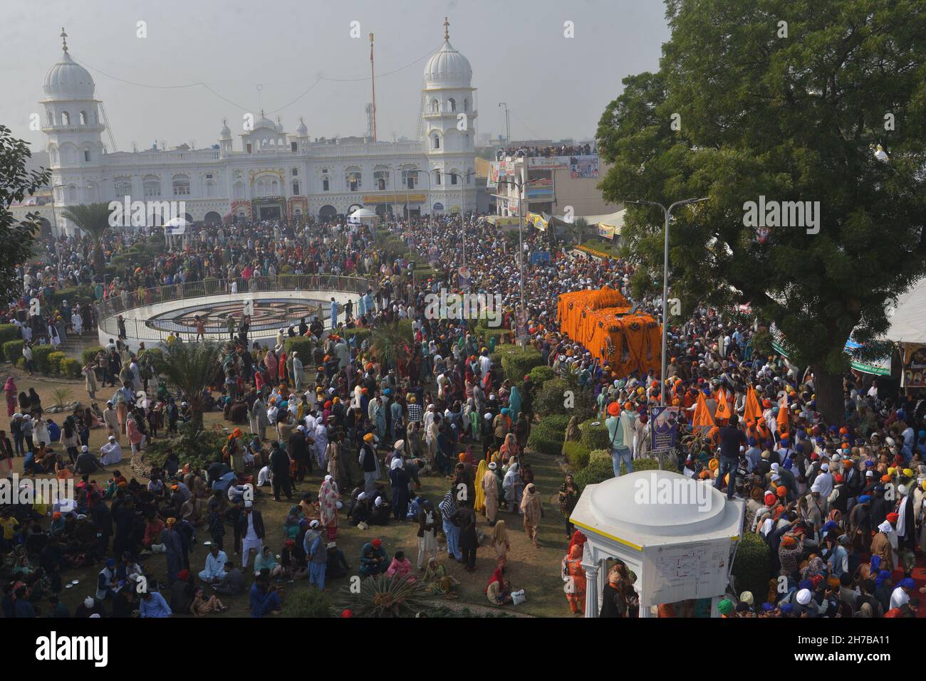 (11/19/2021) Hundreds of Sikh pilgrims attend a religious rituals ...