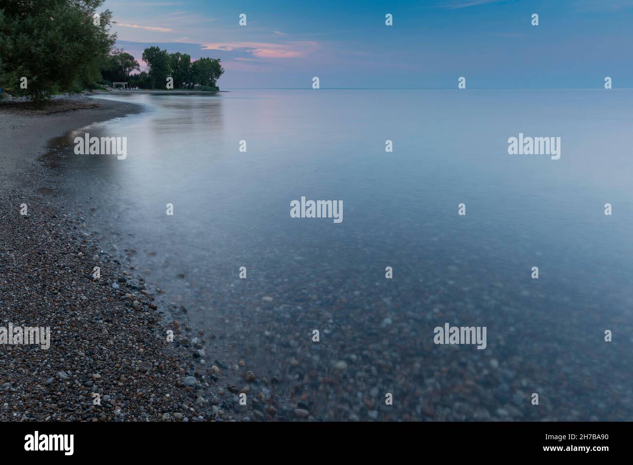 Lake Huron peaceful twilight landscape August 12, 2021 Stock Photo - Alamy