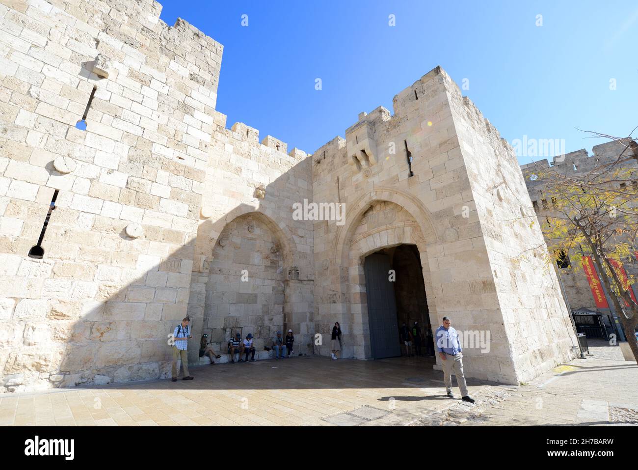 Jaffa gate is one of the seven gates of the old city of Jerusalem Stock ...