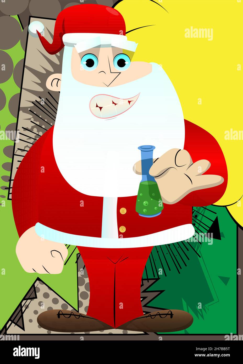 Lab with santa hat Stock Vector Images - Alamy