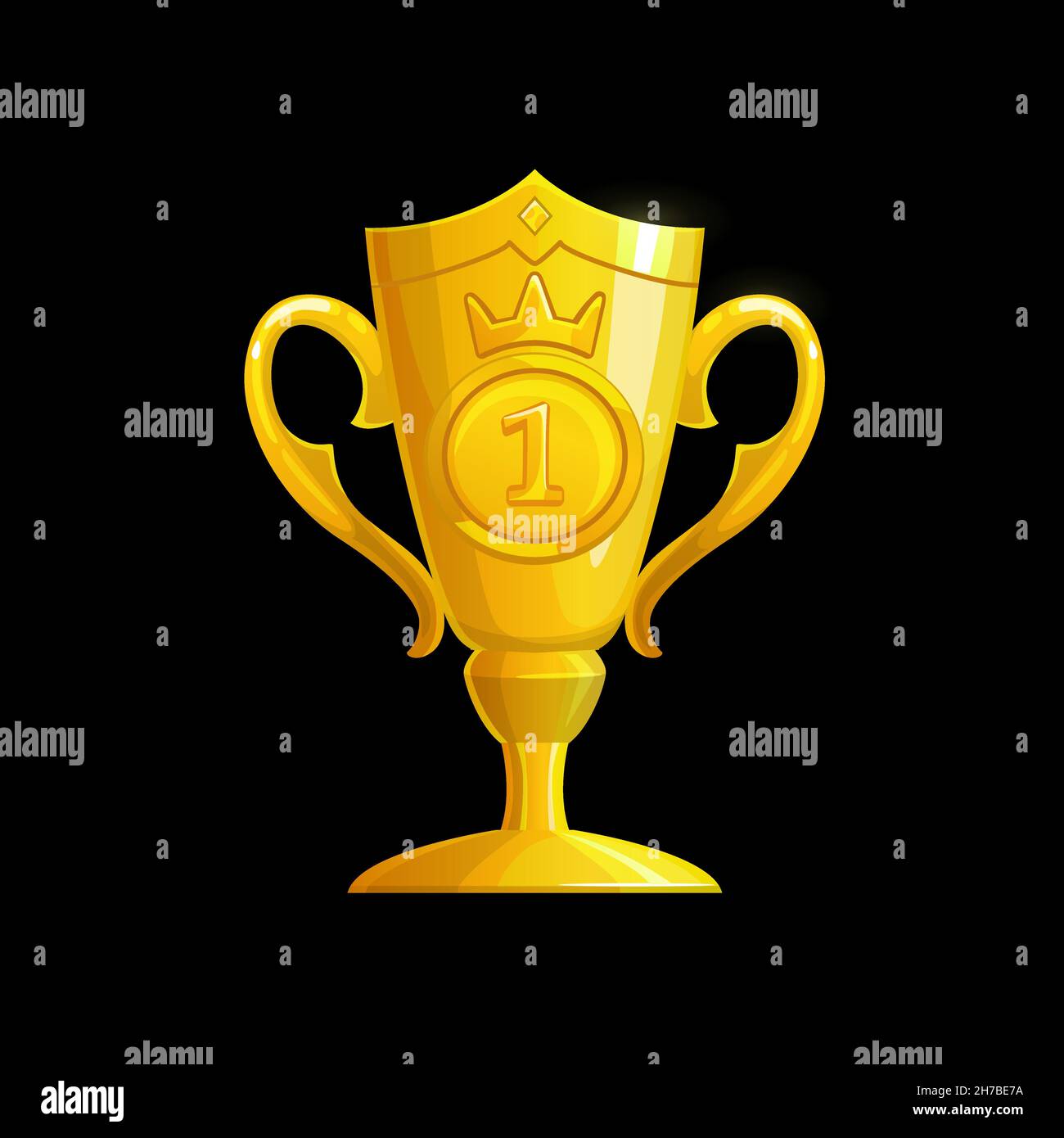 Winner golden cup, vector gold trophy for first place prize award ...