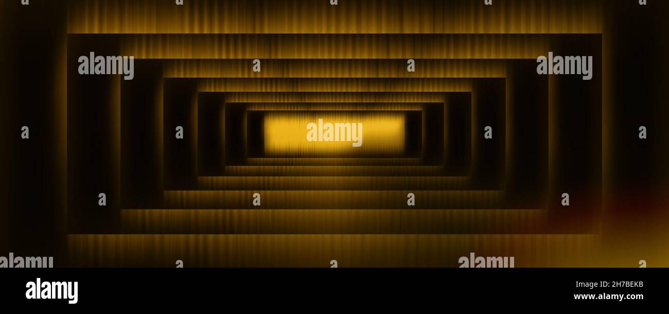 An abstract concentric golden block shape background image Stock Photo ...