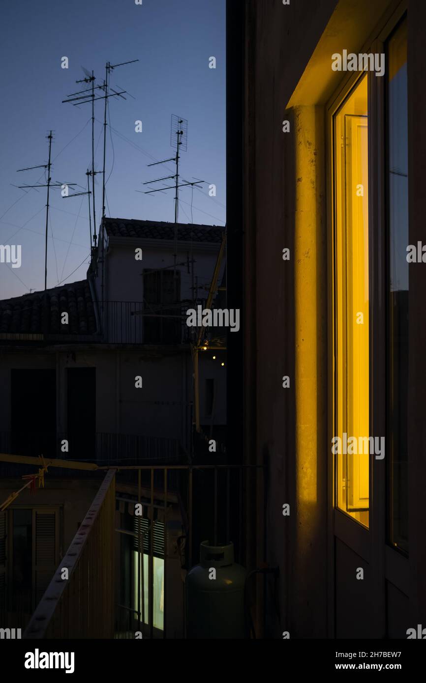 View from balcony at night hi-res stock photography and images - Alamy