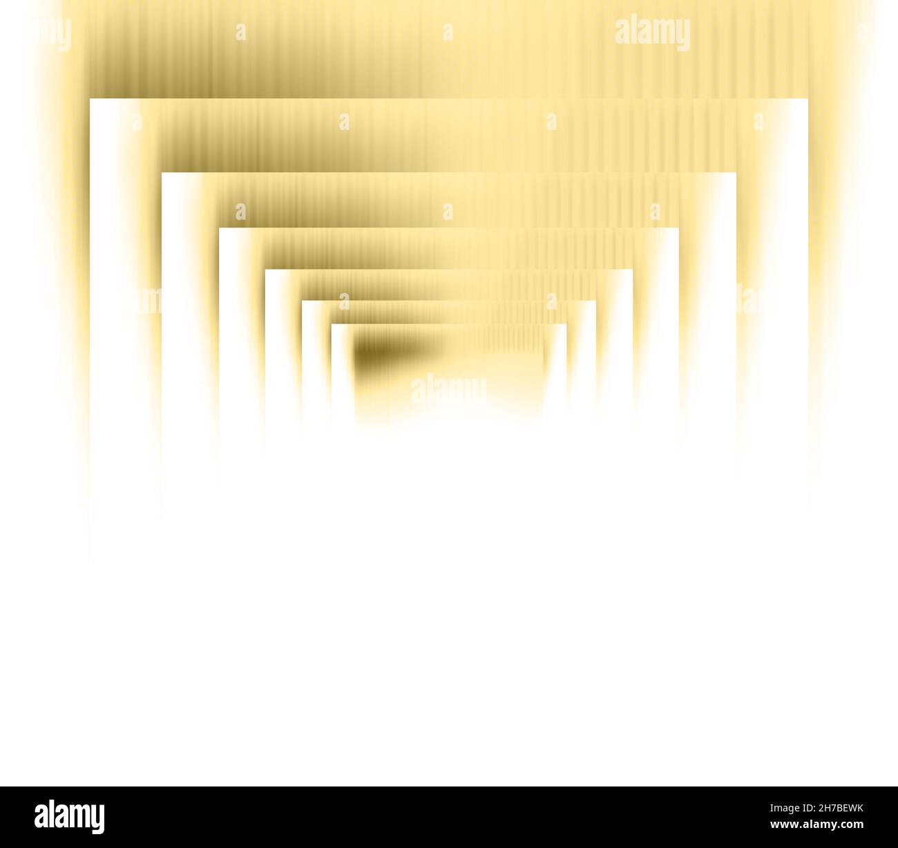 An abstract concentric golden block shape background image Stock Photo ...