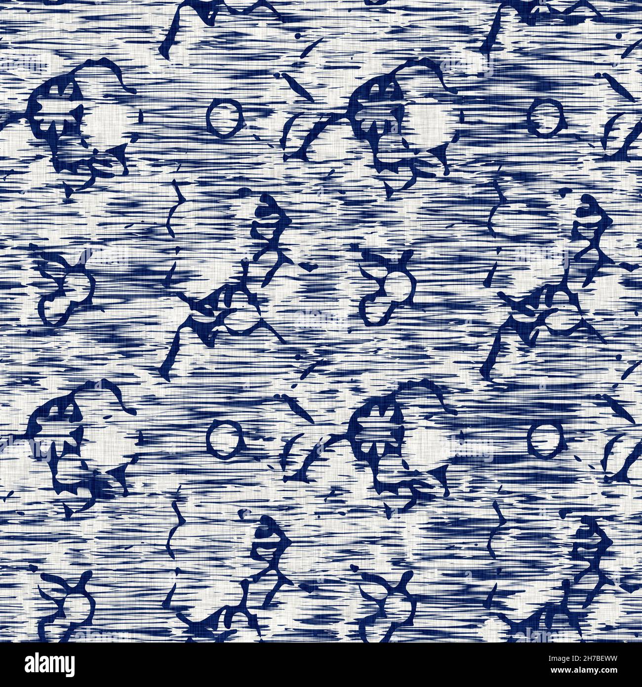 Indigo dyed fabric random flecks pattern texture. Seamless textile ...