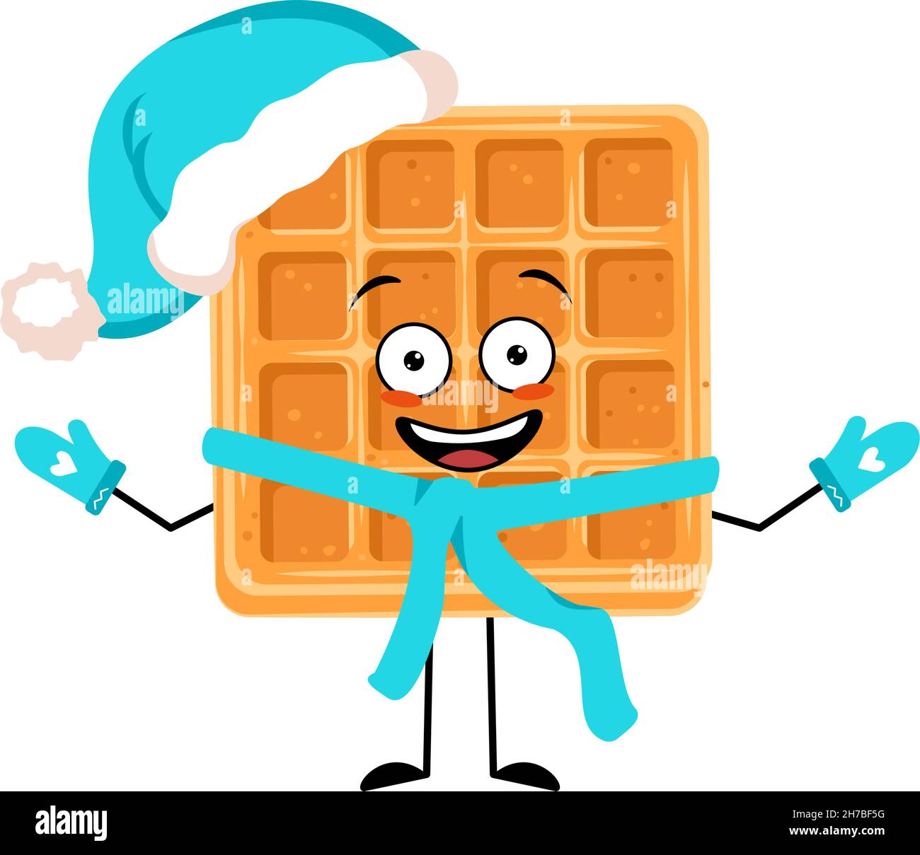 Cartoon Waffle With Face