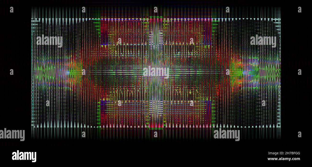 An abstract glitch art border background image Stock Photo - Alamy