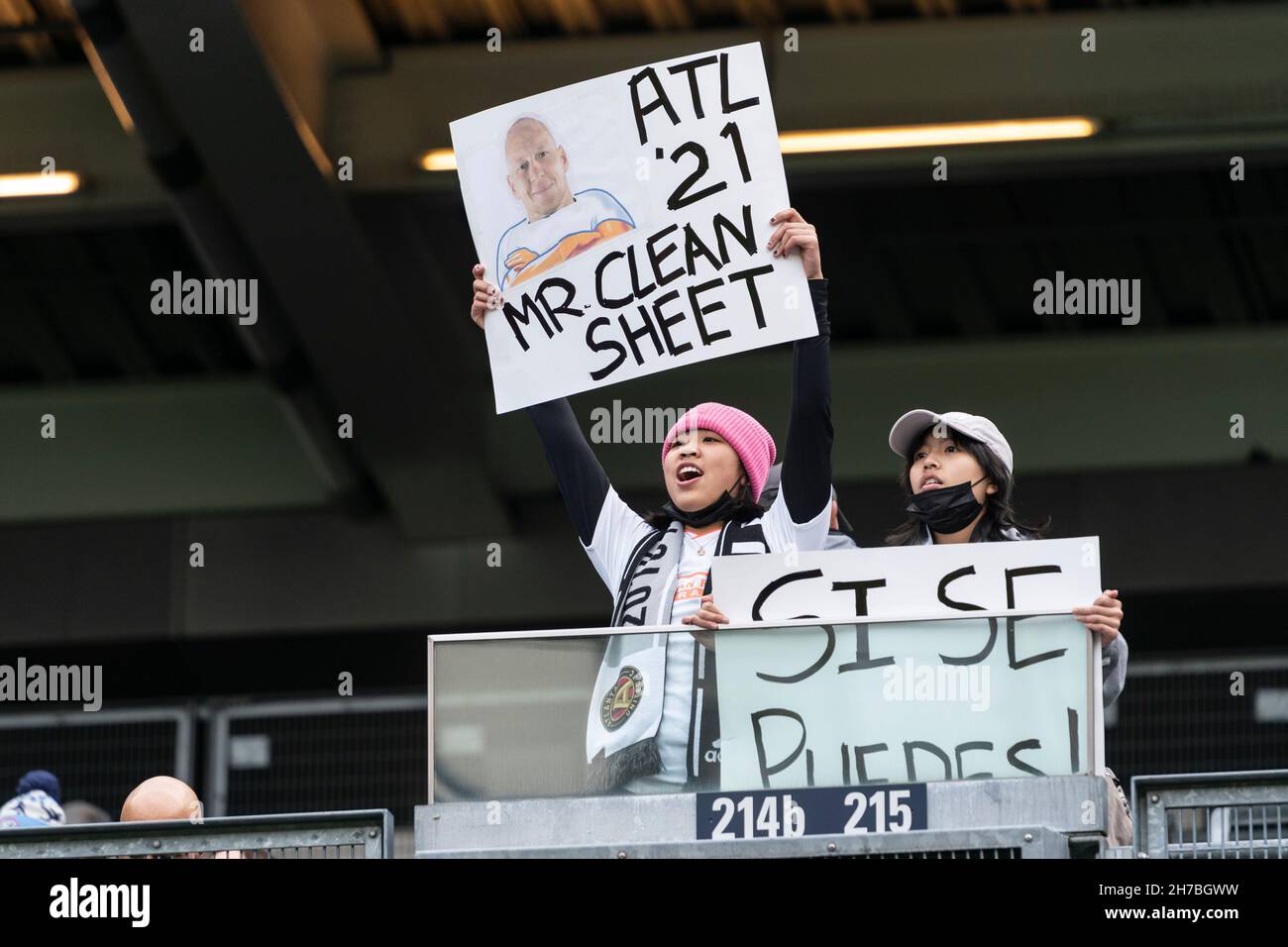 New York, NY - November 21, 2021: Fans of Atlanta United seen on the ...