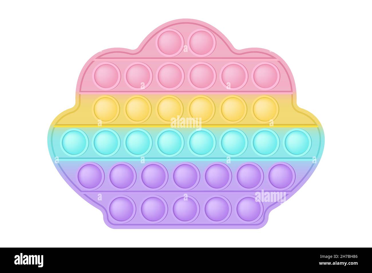 Popit figure seashell as a fashionable silicon toy for fidgets ...