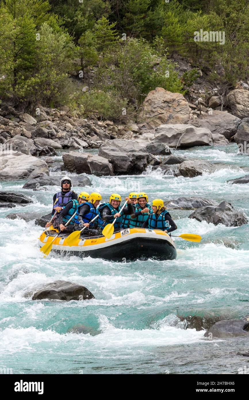 ALPES DE HAUTE-PROVENCE, 04, UBAYE VALLEY, RAFTING ON THE UBAYE RIVER ...