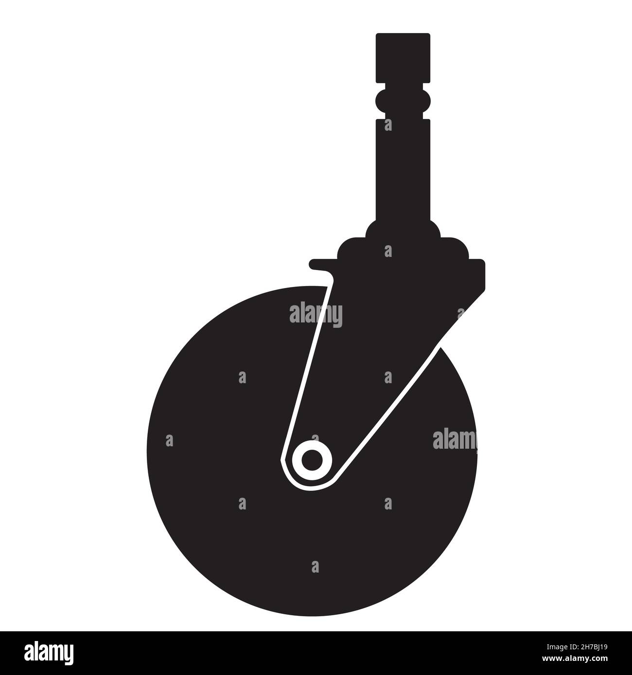 caster wheel icon on white background. office chair caster wheel sign ...