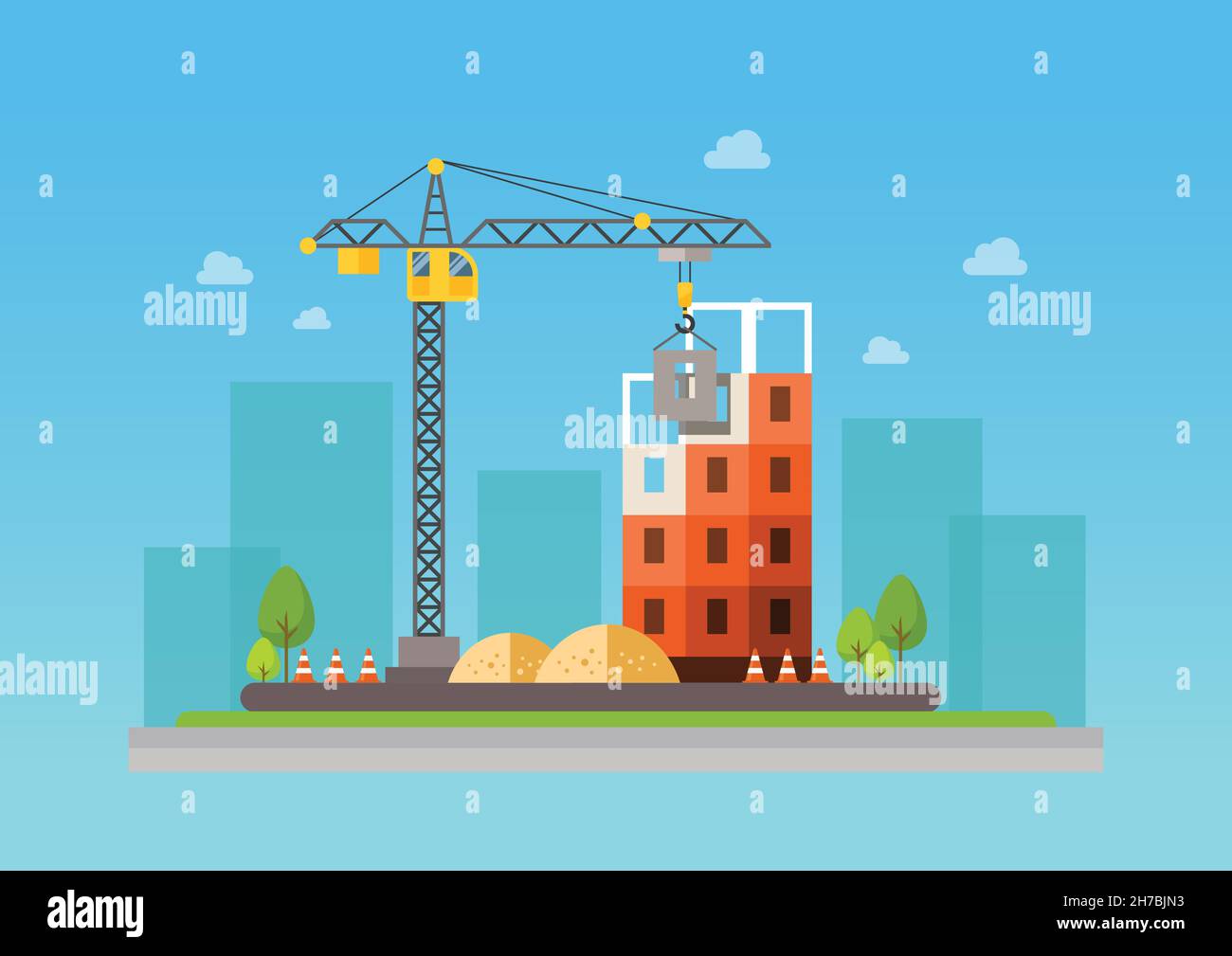 Under Construction Building Vector
