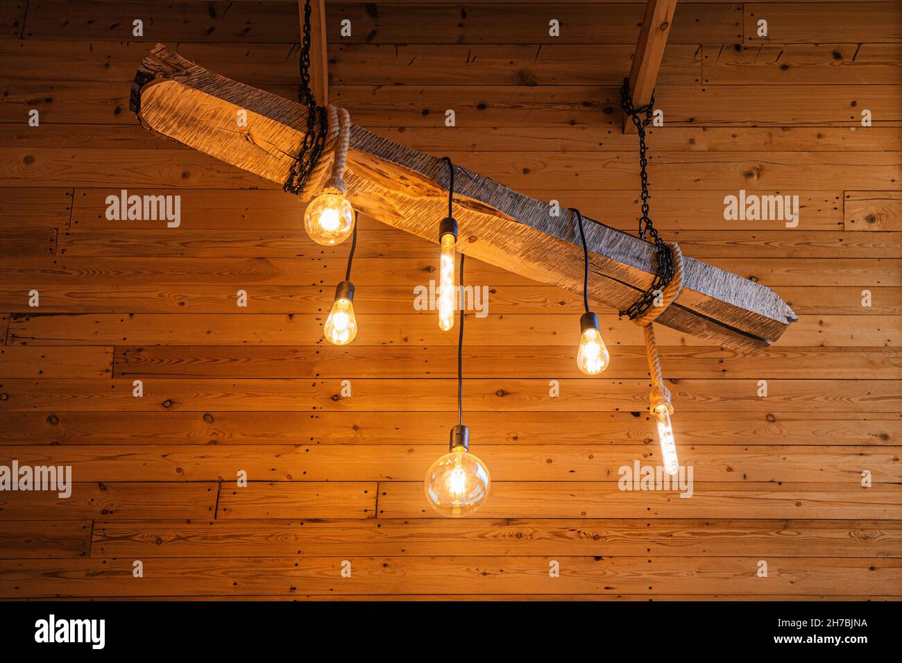 Vintage incandescent light bulbs to create a lamp atmosphere in the ...